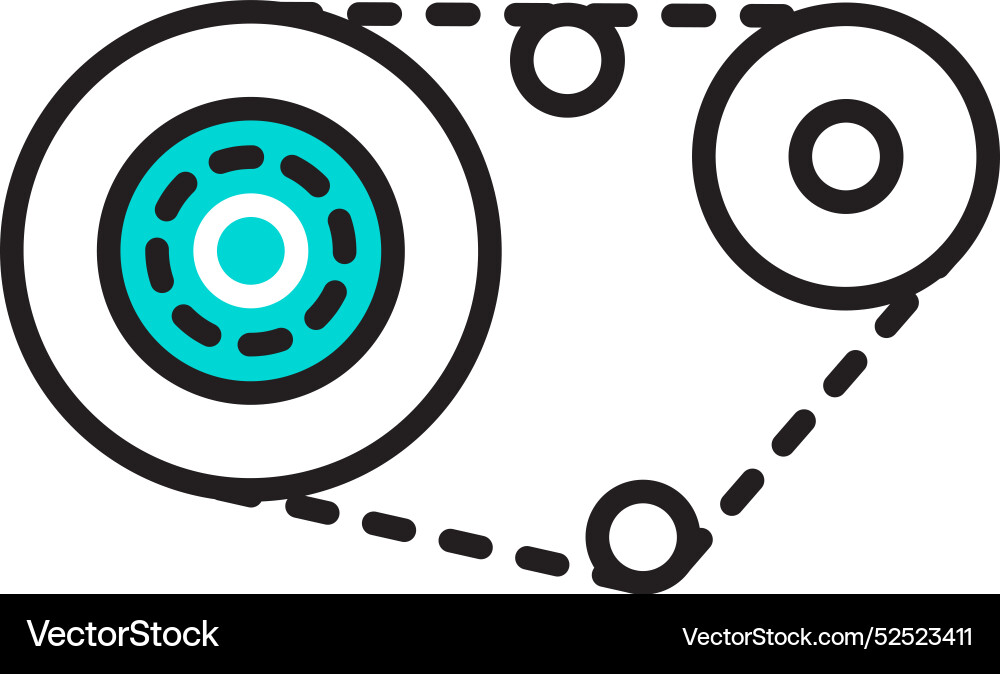 Transmission color symbol machinery element Vector Image