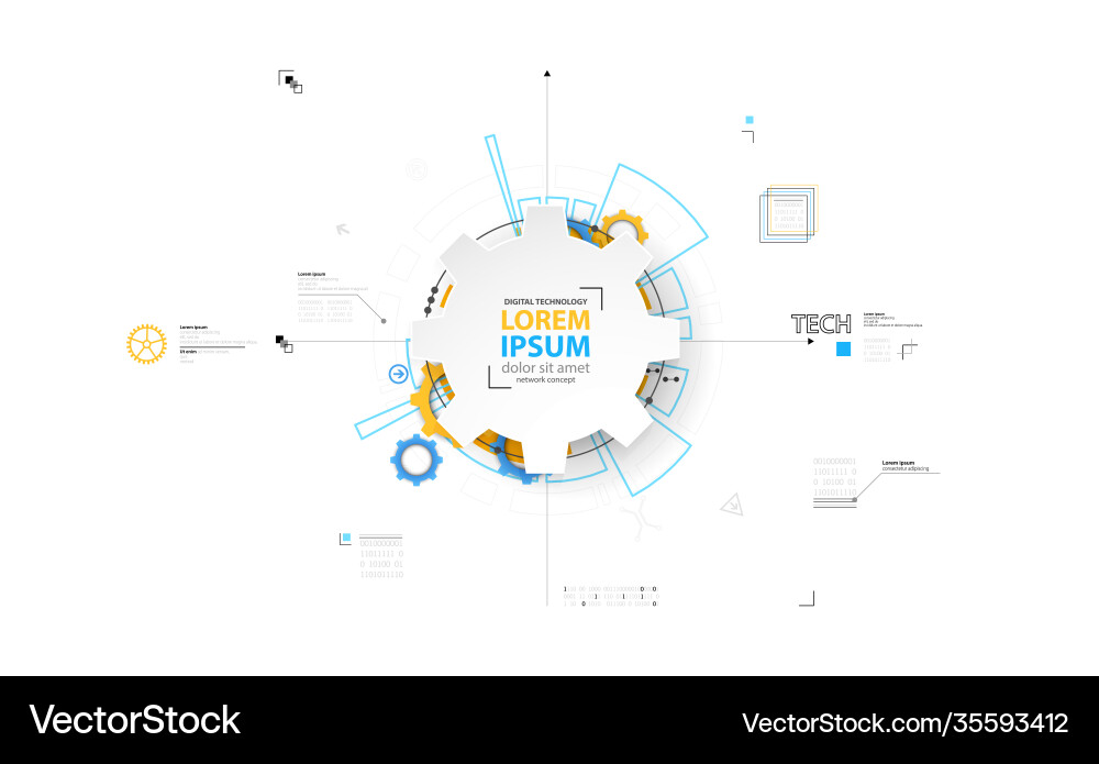 Abstract technology background communication Vector Image