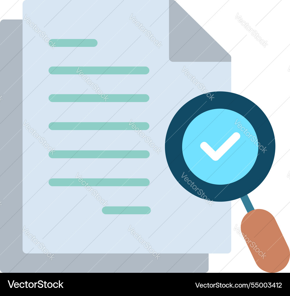 Audit flat icon design Royalty Free Vector Image