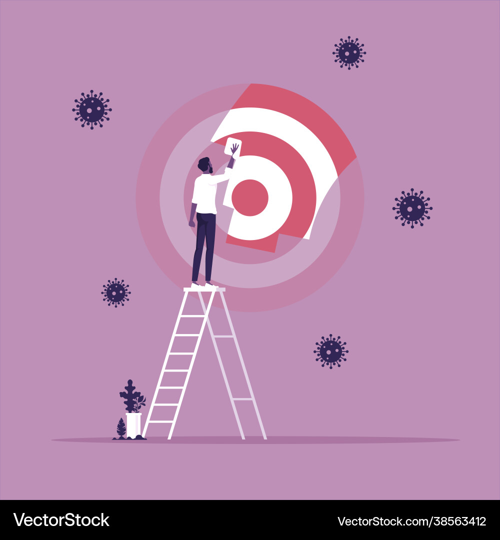 Focusing on work goal and best task performance Vector Image