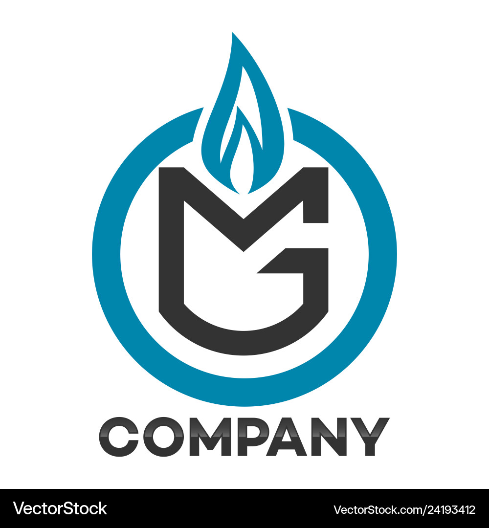 Gas mg letter logo Royalty Free Vector Image - VectorStock