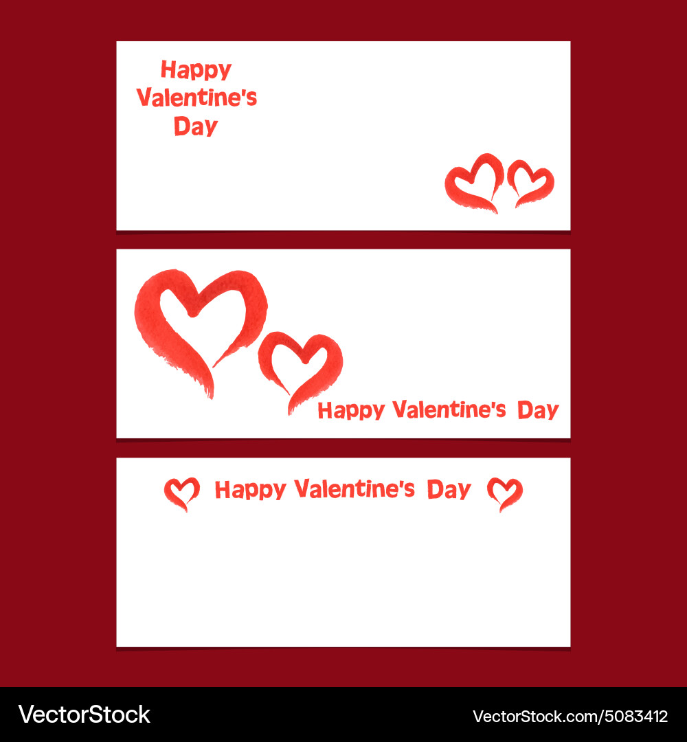 Happy valentines day banner Royalty Free Vector Image