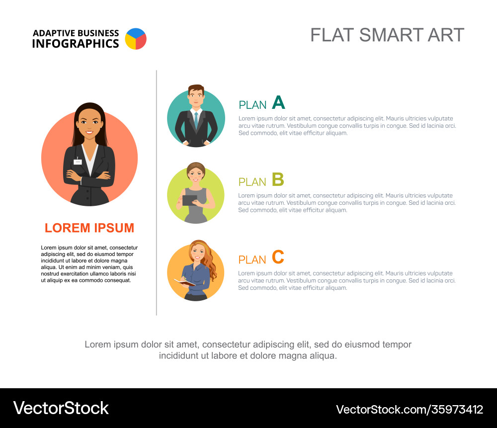 Leadership slide template Royalty Free Vector Image