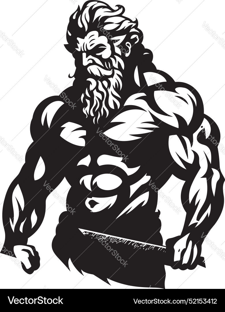 Legendary warrior iconic emblematic symbol mythic Vector Image