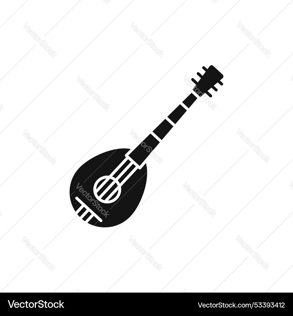 Mandolin icon isolated on white background Vector Image