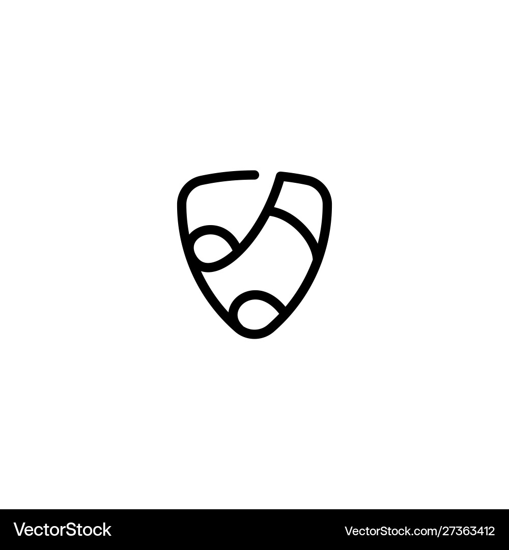 Music pick logo design template Royalty Free Vector Image
