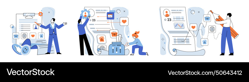 Personal profile technology has expanded Vector Image