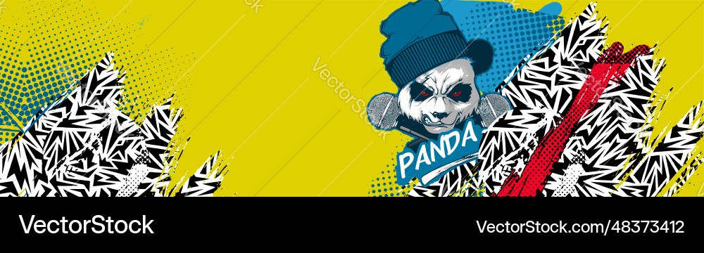 Premium drift panda wrap design custom livery Vector Image