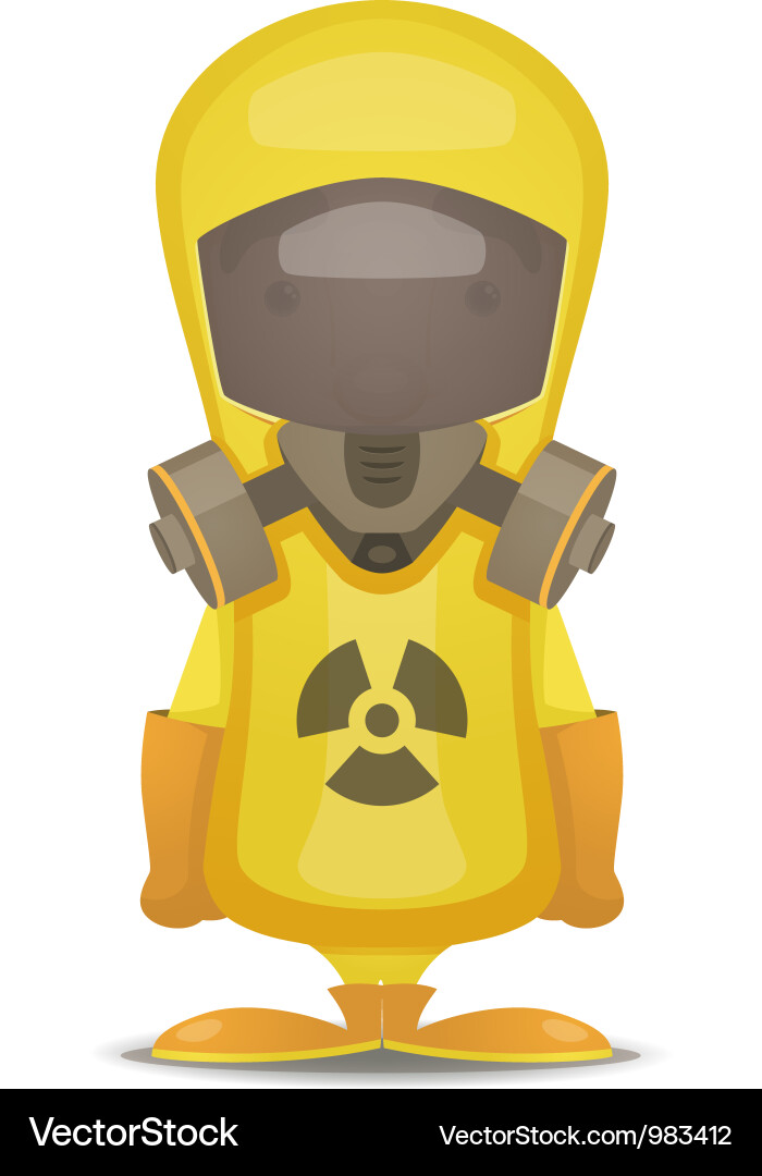 Radiation protection suit Royalty Free Vector Image