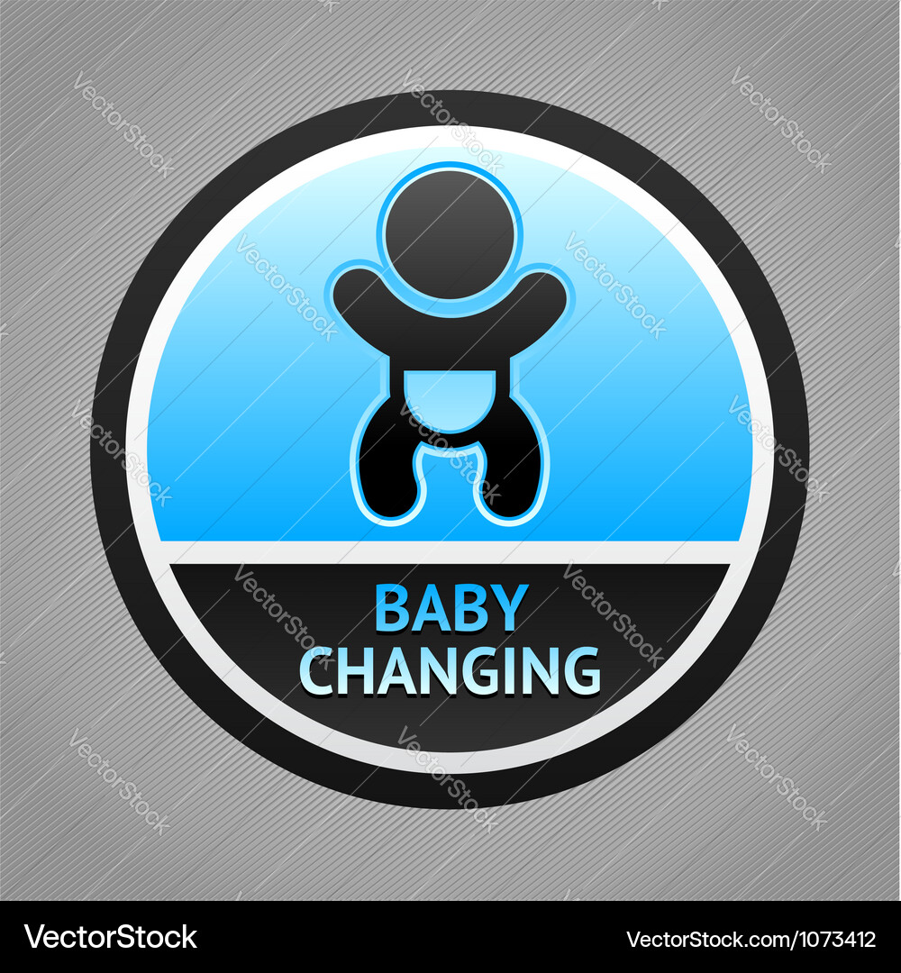 Symbol baby changing Royalty Free Vector Image