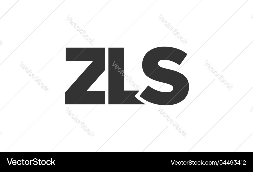 Zls logo design template with strong and modern Vector Image