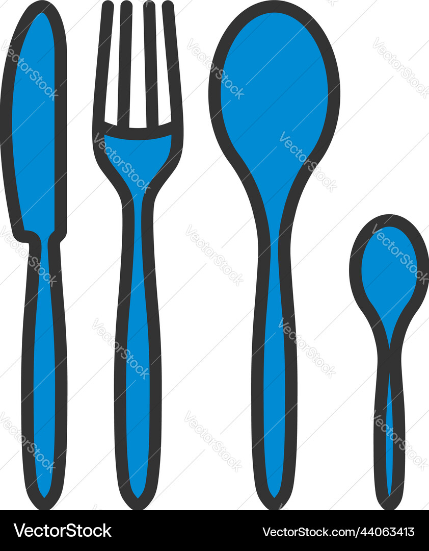 Silverware set icon Royalty Free Vector Image - VectorStock