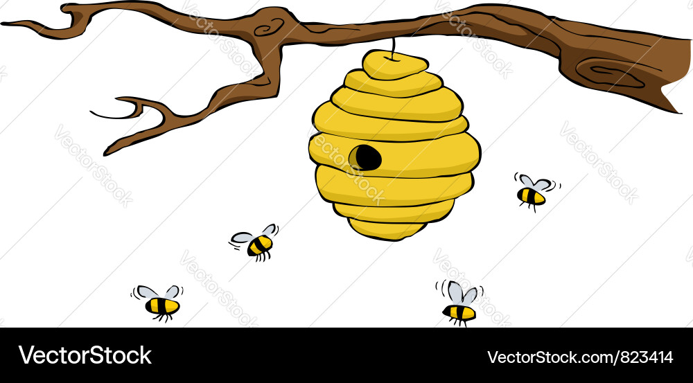 Beehive Royalty Free Vector Image - VectorStock
