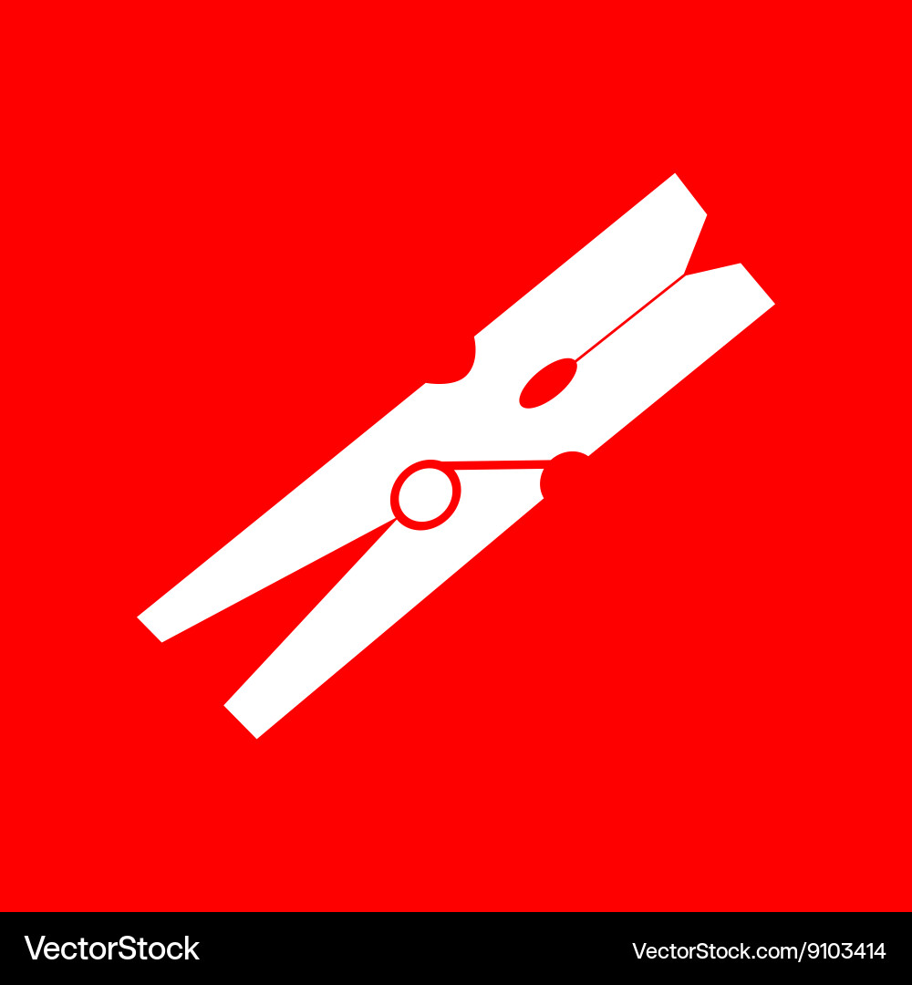 Clothes peg sign Royalty Free Vector Image - VectorStock