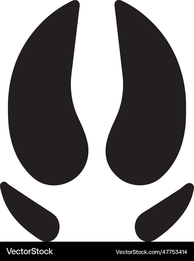 Pig hoof silhouette Royalty Free Vector Image - VectorStock