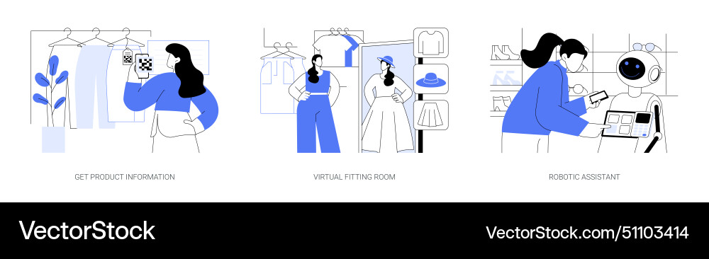 Technologies in retail isolated cartoon Royalty Free Vector