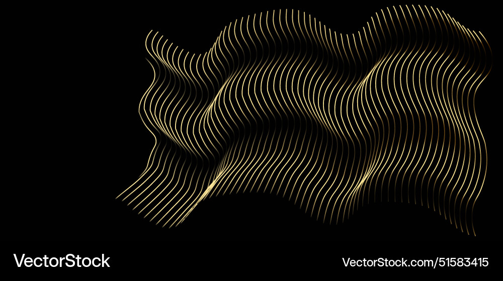 3d wave lines pattern smooth curve flowing Vector Image