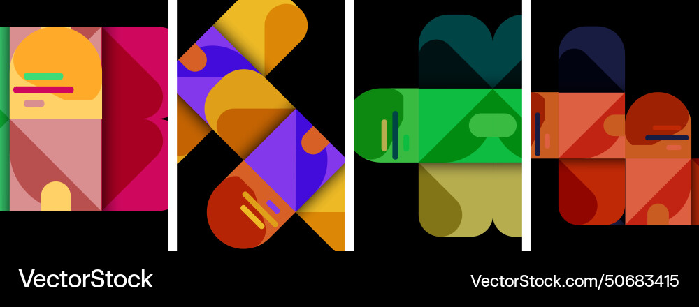 Balance movement geometric backgrounds poster Vector Image