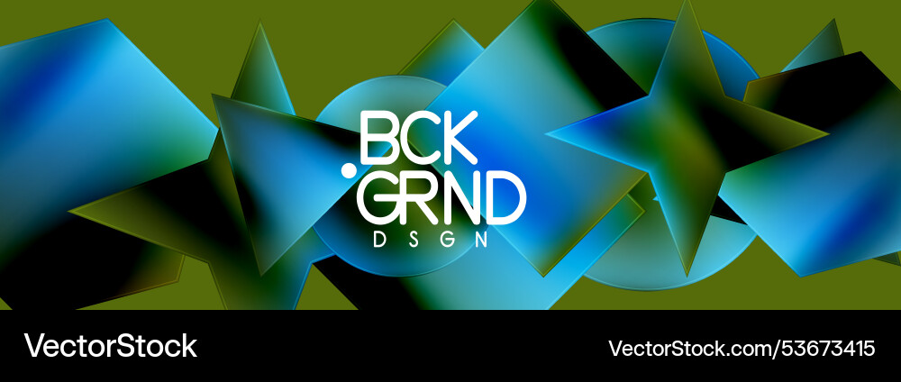 Fluid color geometric shapes abstract background Vector Image