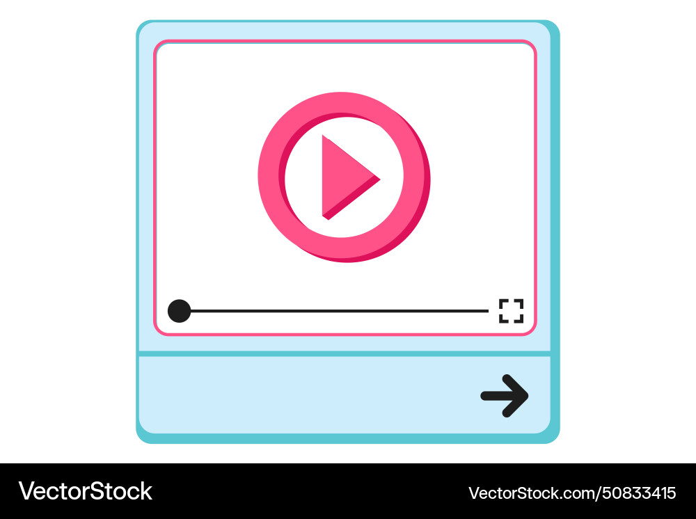Video frame sticker template design Royalty Free Vector