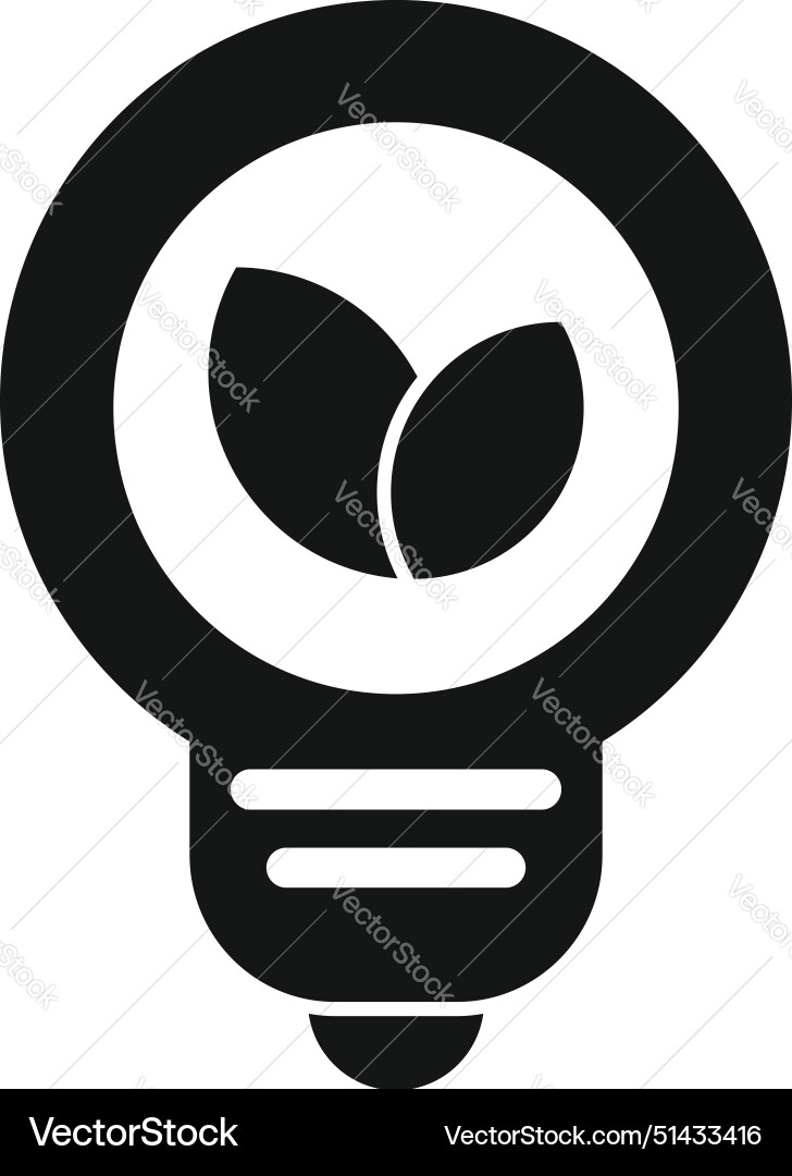 Black and white of a lightbulb Royalty Free Vector Image