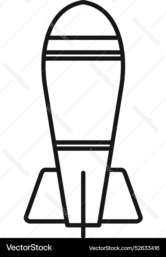 Black and white rocket Royalty Free Vector Image