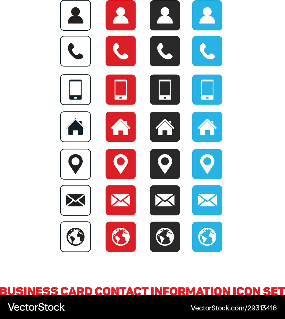 Icon for Business Card Contact Png Vector Images (27)