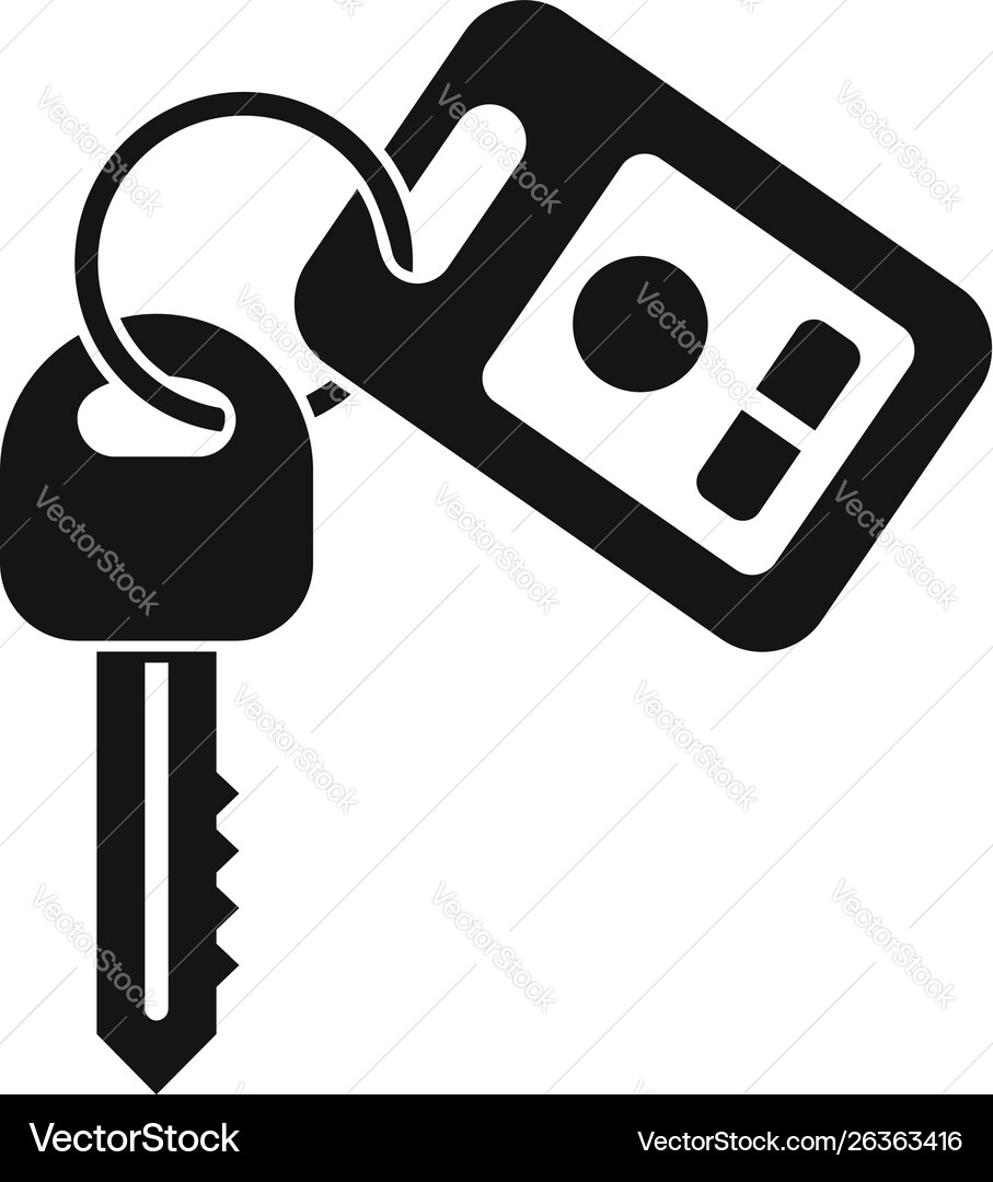 Car key security icon simple style Royalty Free Vector Image