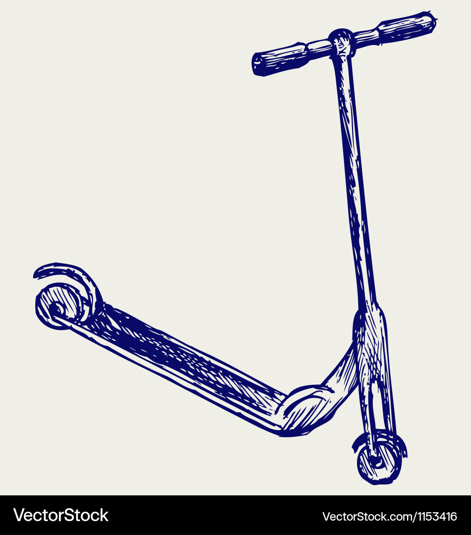 Children scooter Royalty Free Vector Image - VectorStock