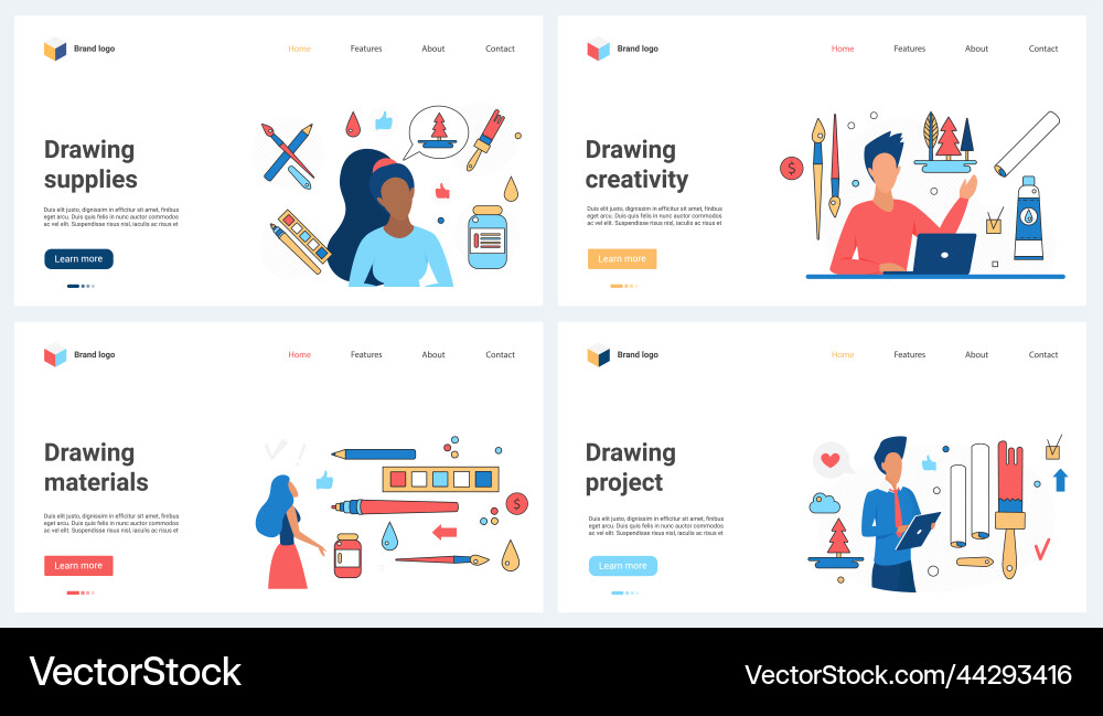 Creative digital art design trendy sketch Vector Image