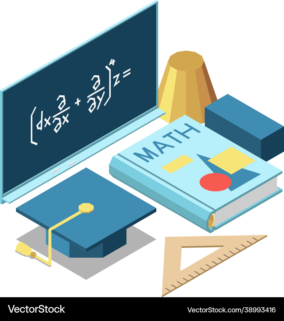 High school math composition Royalty Free Vector Image