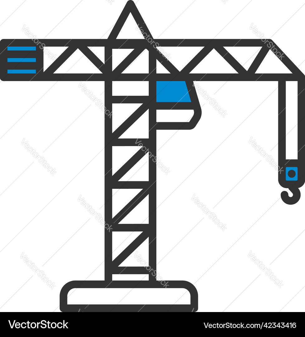 Icon of crane Royalty Free Vector Image - VectorStock