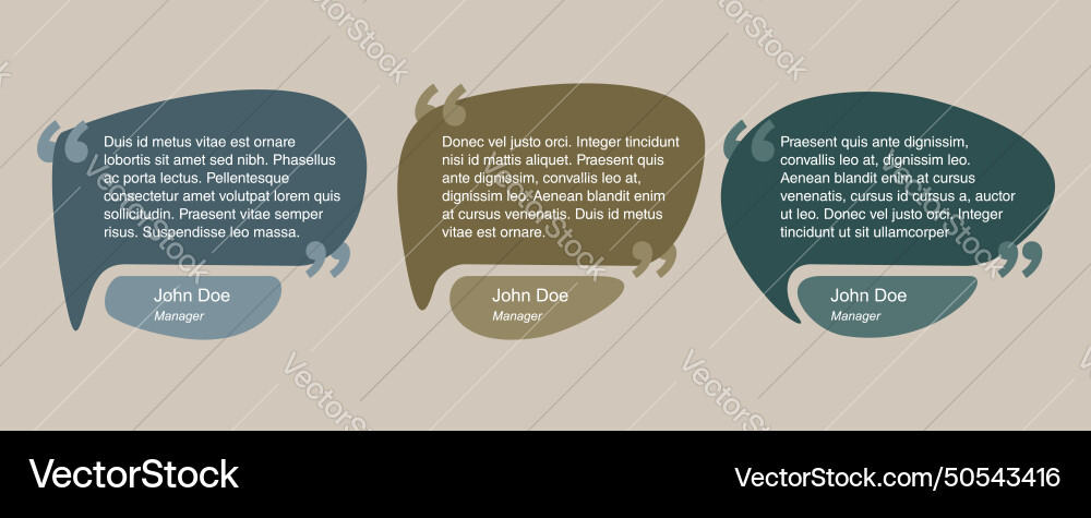 Quotes template in creative message shapes Vector Image