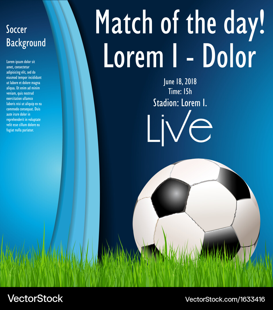 Soccer background Royalty Free Vector Image - VectorStock
