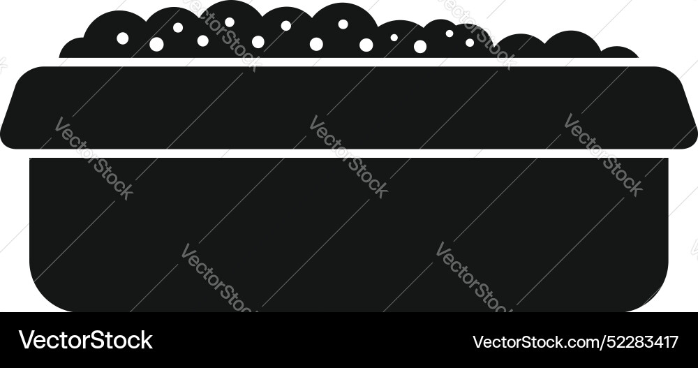 Cat litter box filled with clumping Royalty Free Vector