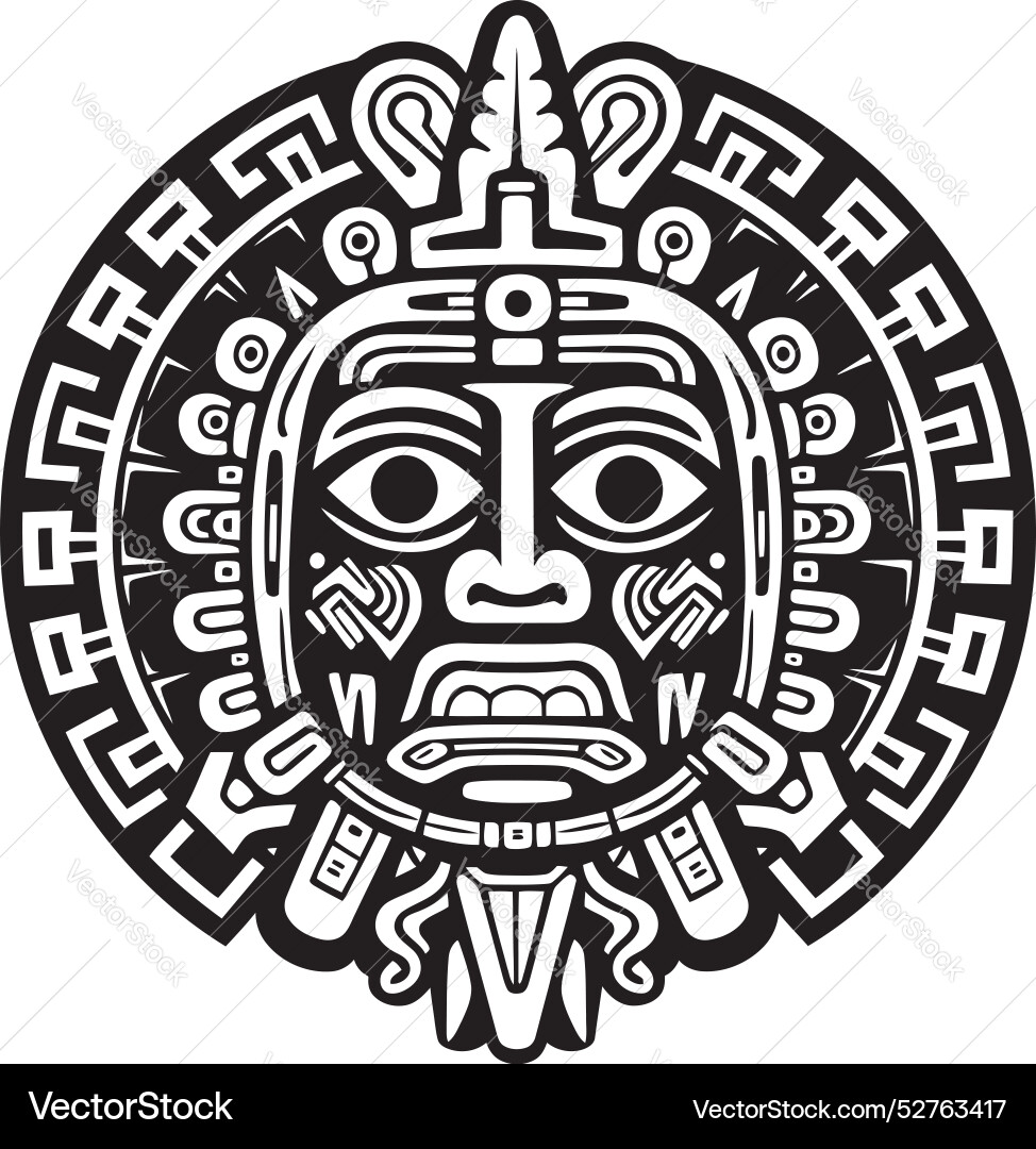 Emblematic aztec designs logo edition ancient Vector Image