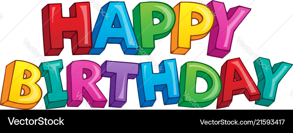 Happy birthday theme 4 Royalty Free Vector Image