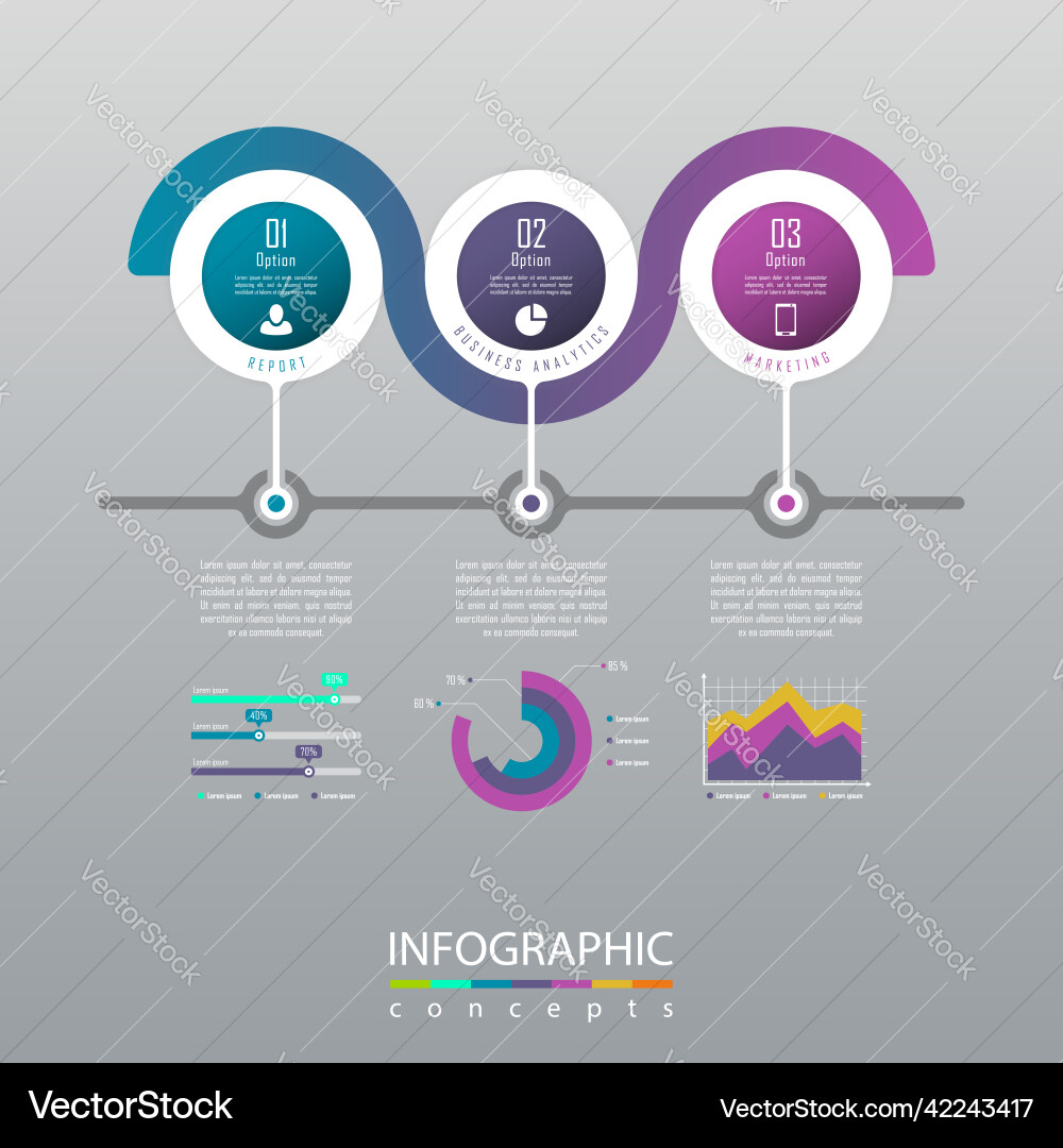 Infographic timeline template for chart diagram Vector Image