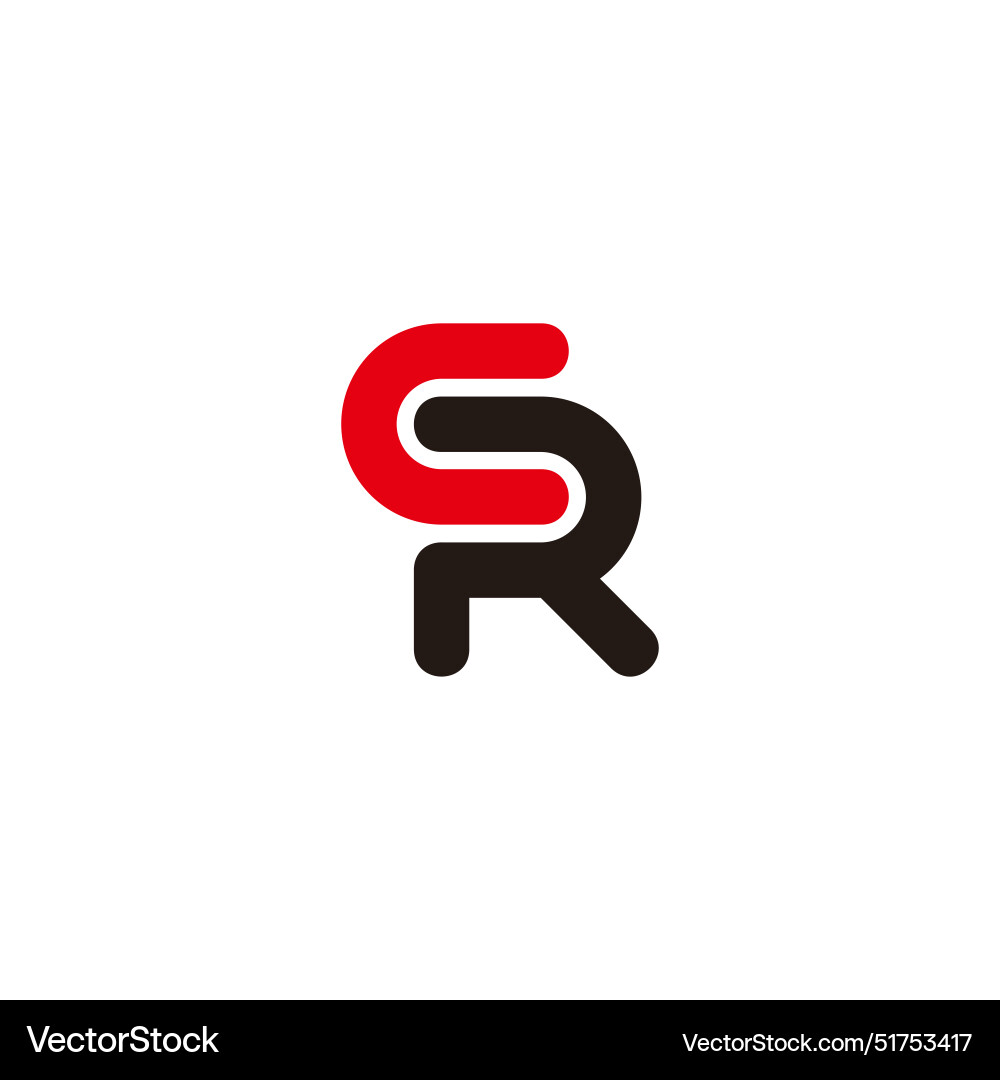 Letter cr fun concept colorful logo Royalty Free Vector