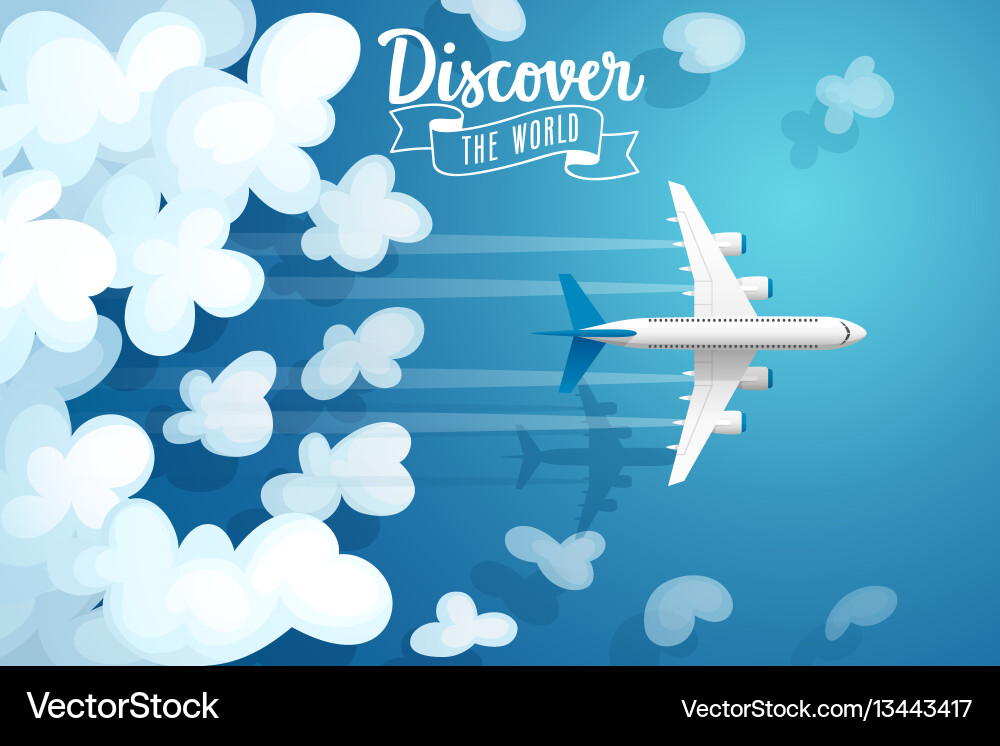 Plane Flying Above Clouds Vector Images (over 310)