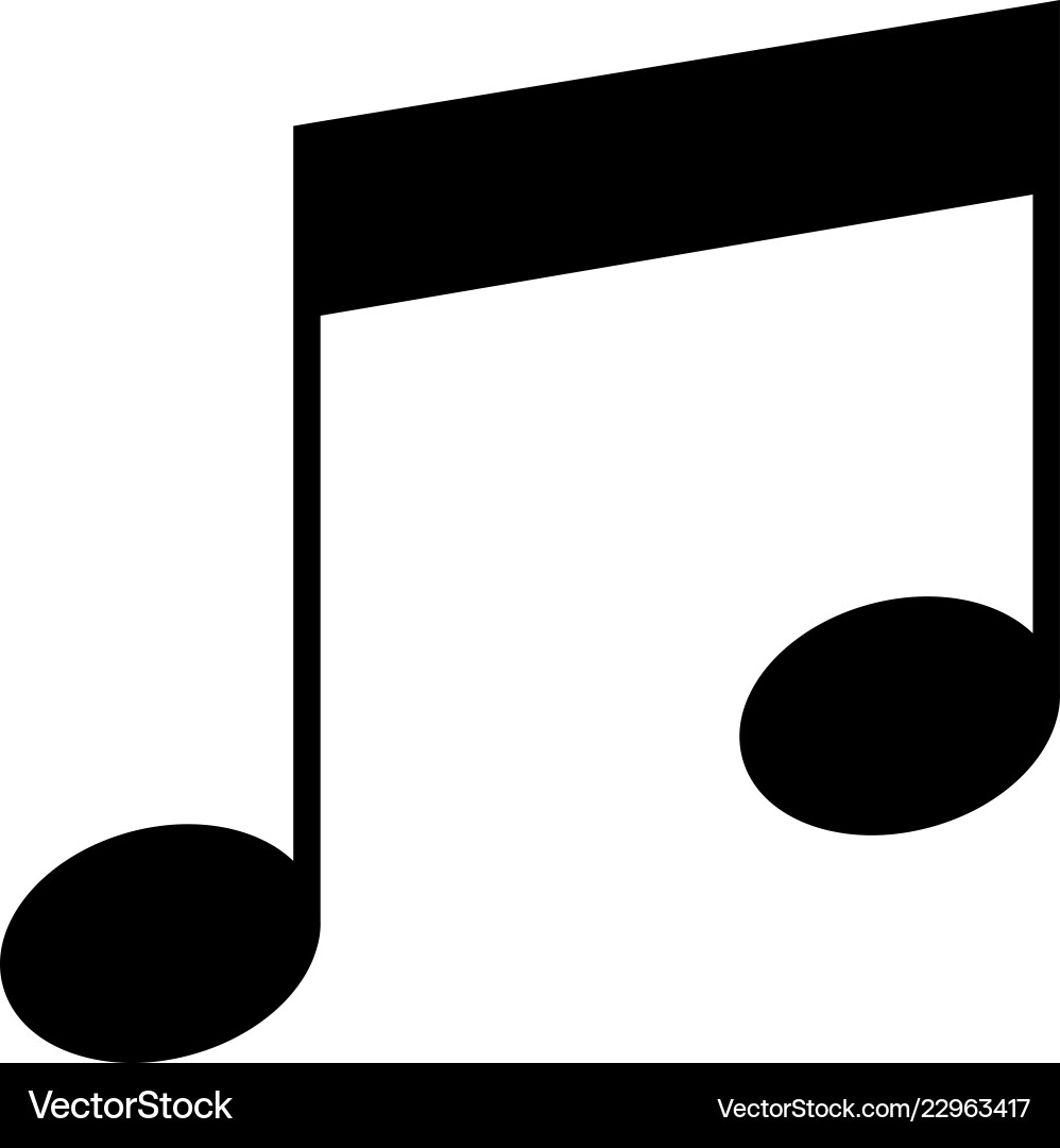 Quarter notes musical symbol Royalty Free Vector Image
