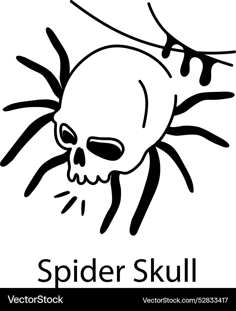 Spider skull Royalty Free Vector Image - VectorStock