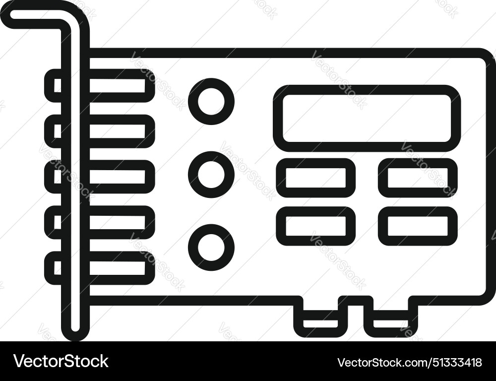 A graphics card Royalty Free Vector Image - VectorStock