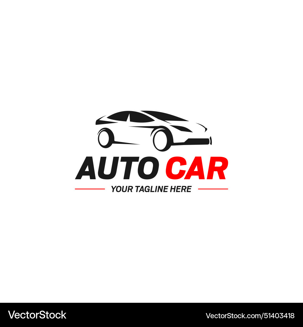 Auto style car logo design Royalty Free Vector Image