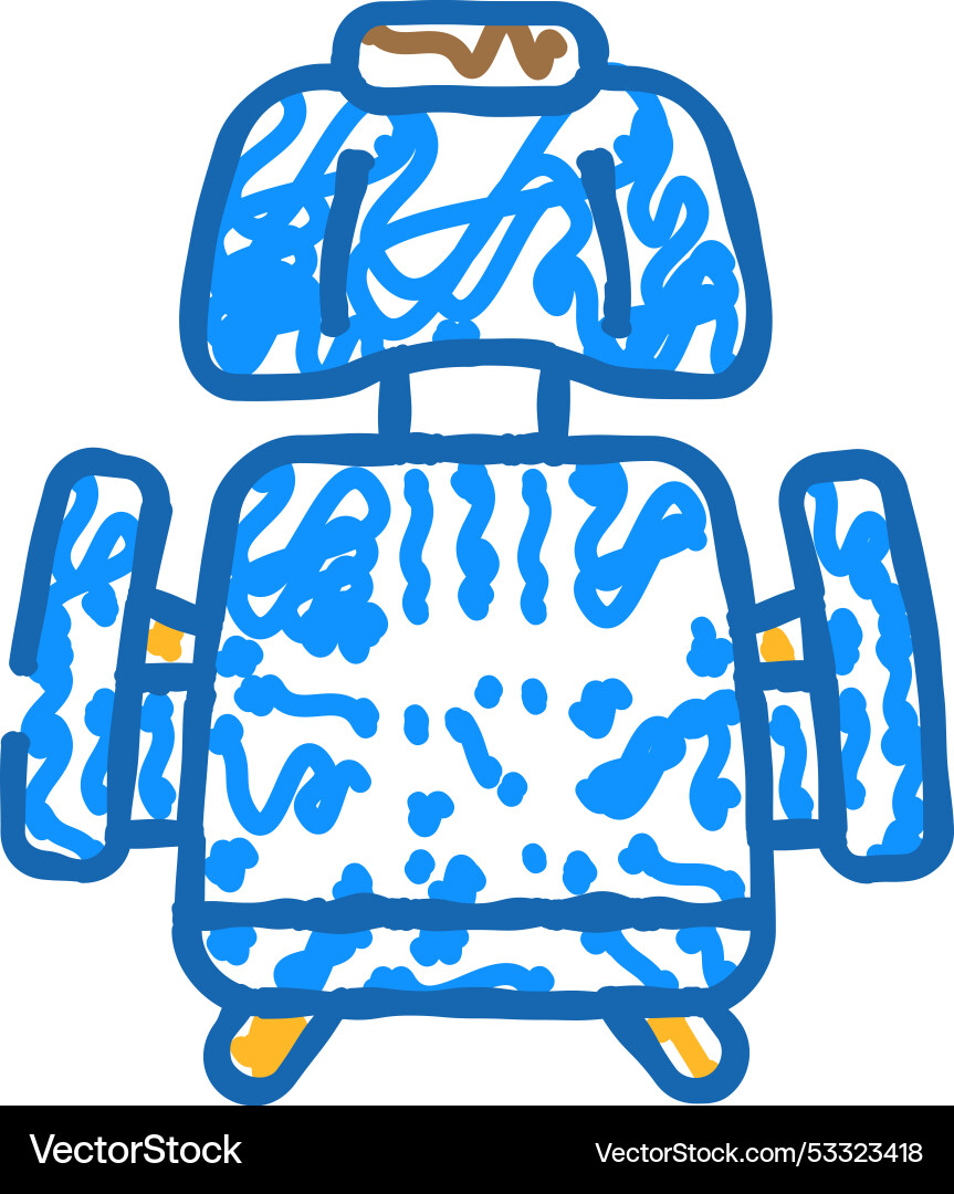 Computer chair top view icon doodle Royalty Free Vector