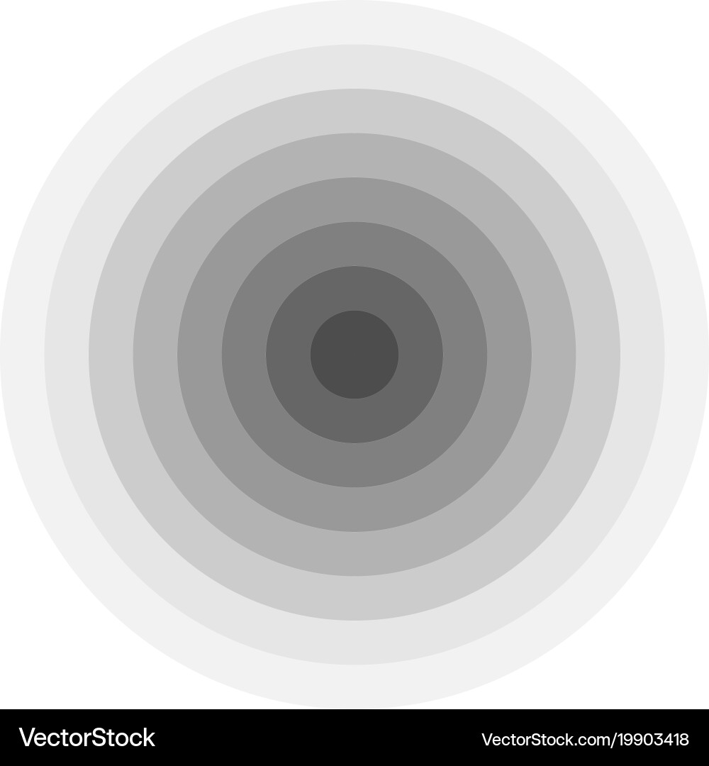 Concentric Grey Rings - Ripple Effect Royalty Free Vector