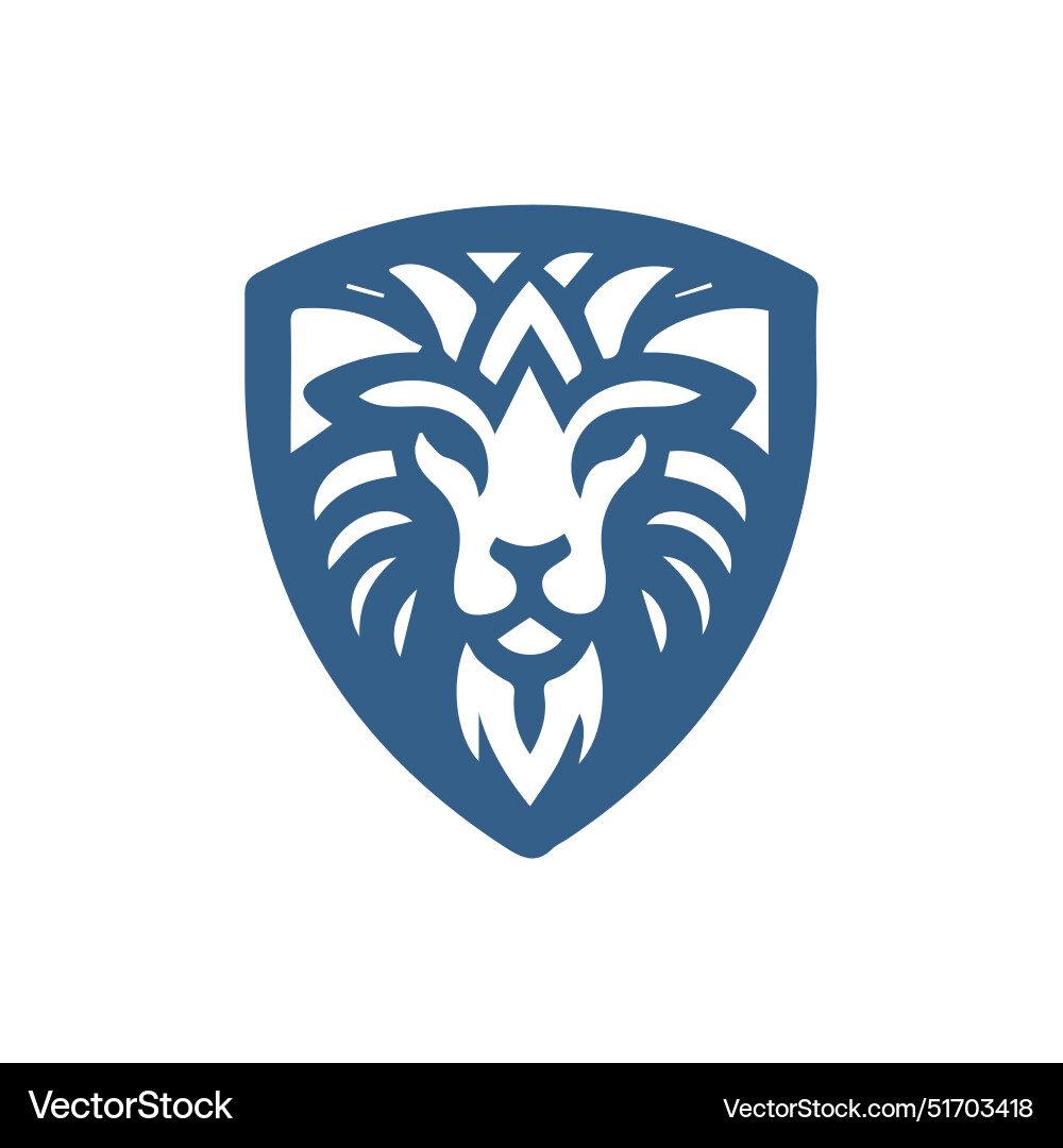 Lion shield logo Royalty Free Vector Image - VectorStock