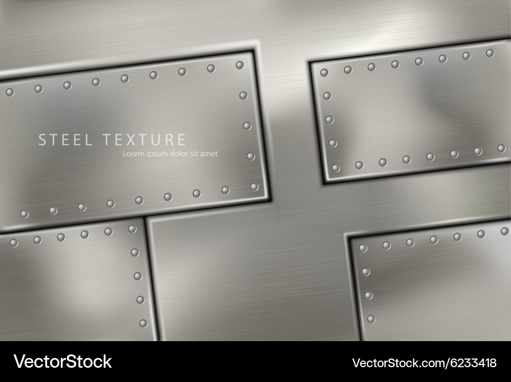 Riveted steel rivets and screws metal Royalty Free Vector