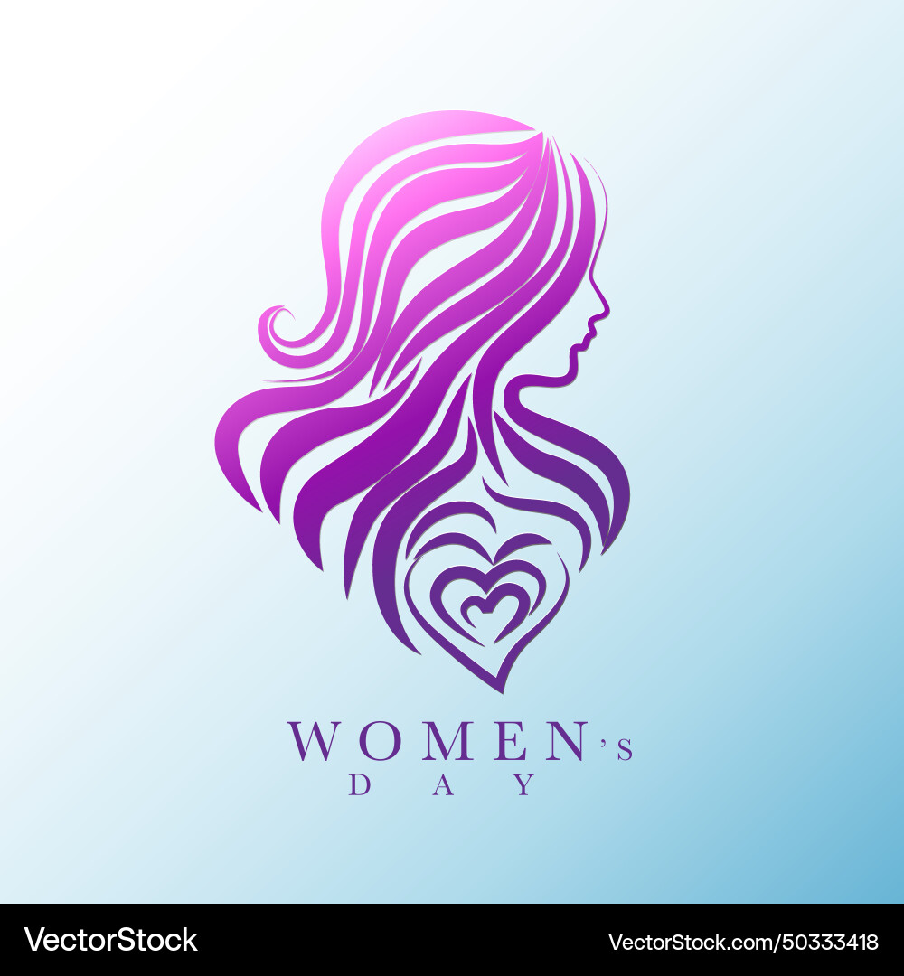 Womens day women icon logo flat design Royalty Free Vector