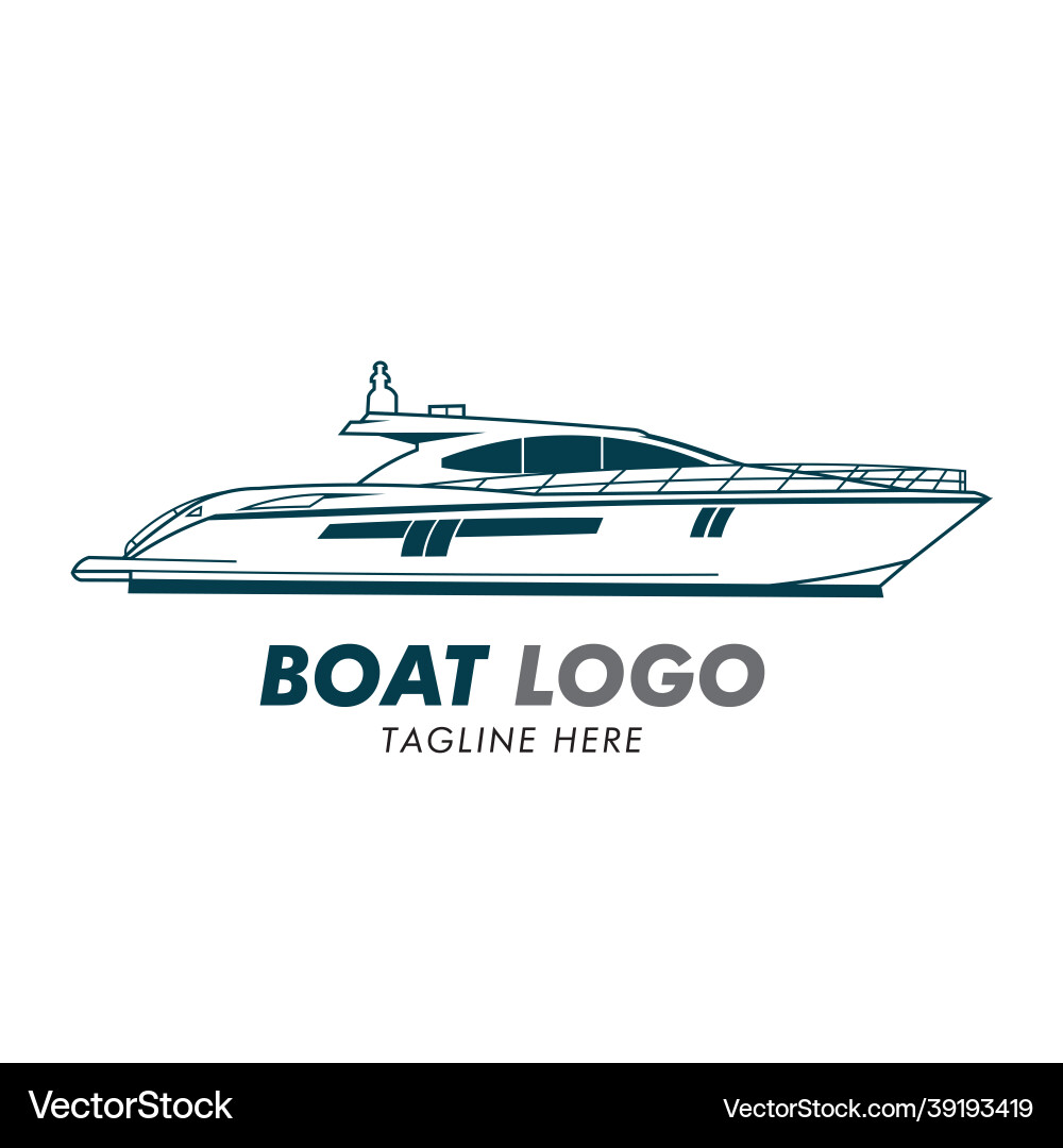 Boat logo design Royalty Free Vector Image - VectorStock